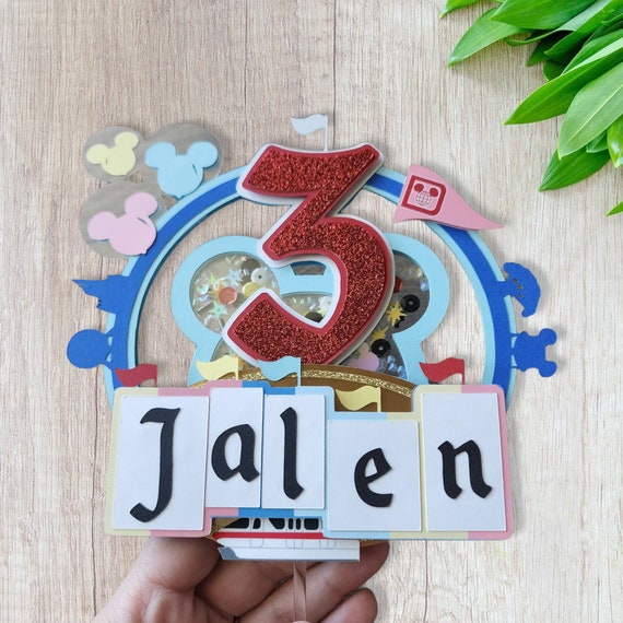 Vintage DW Cake Topper: 3d/opt. Shaker customize Age/name - Etsy