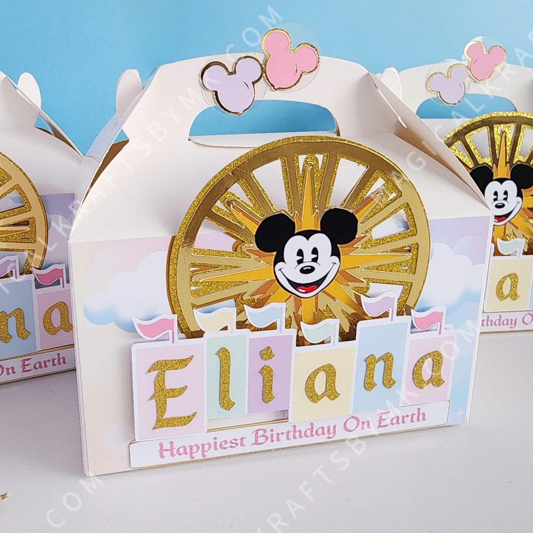 Pastel Park Favor Boxes: 3D (customize Colors, Age and Name) - Etsy