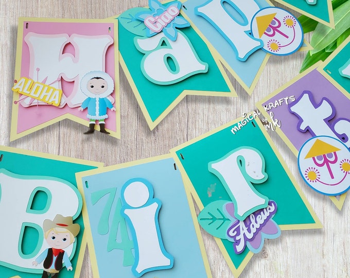 Small World Banner: 3D customize - Etsy