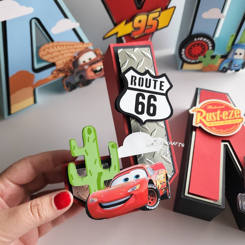 Route 66 3D Letters/numbers (customize) 7" Cardstock Letters - Etsy