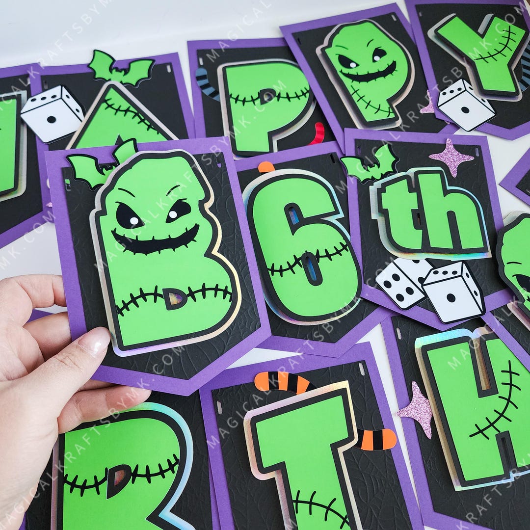 Boogie Man Banner: 3D (customize Colors & Characters) - Etsy