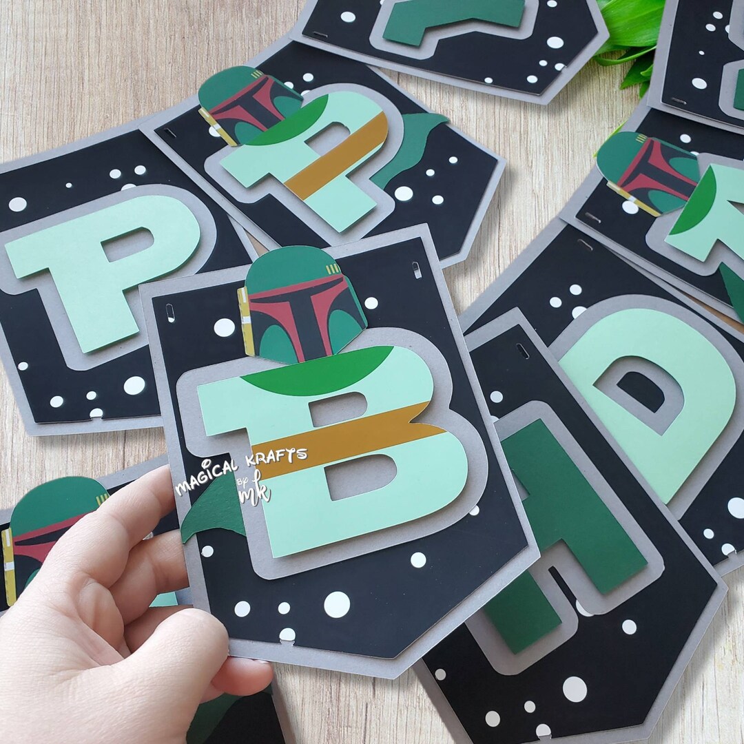 Boba Banner: 3D (customize) - Etsy