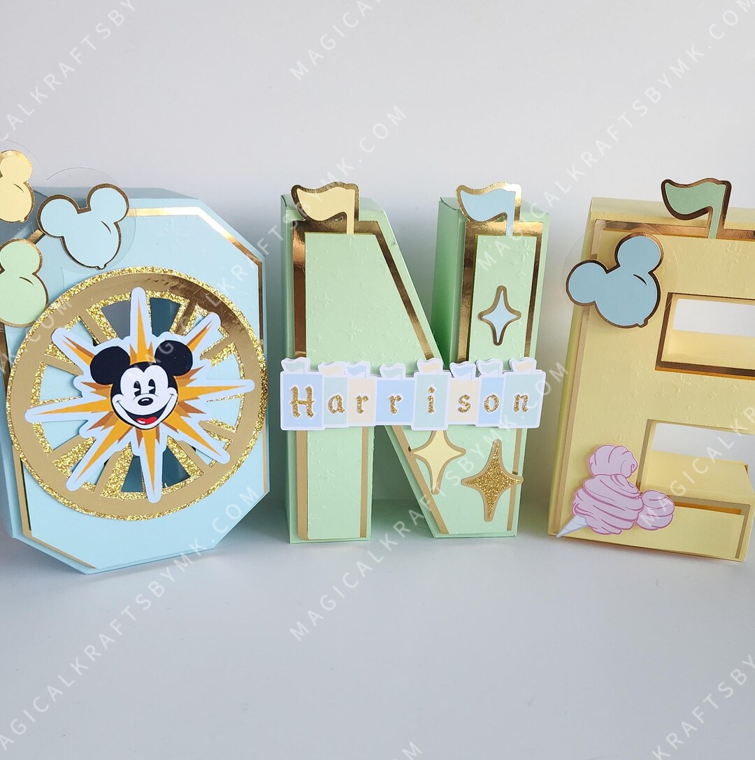 Blue Pastel Park 3D Letters (customize) 7" Cardstock Letters - Etsy