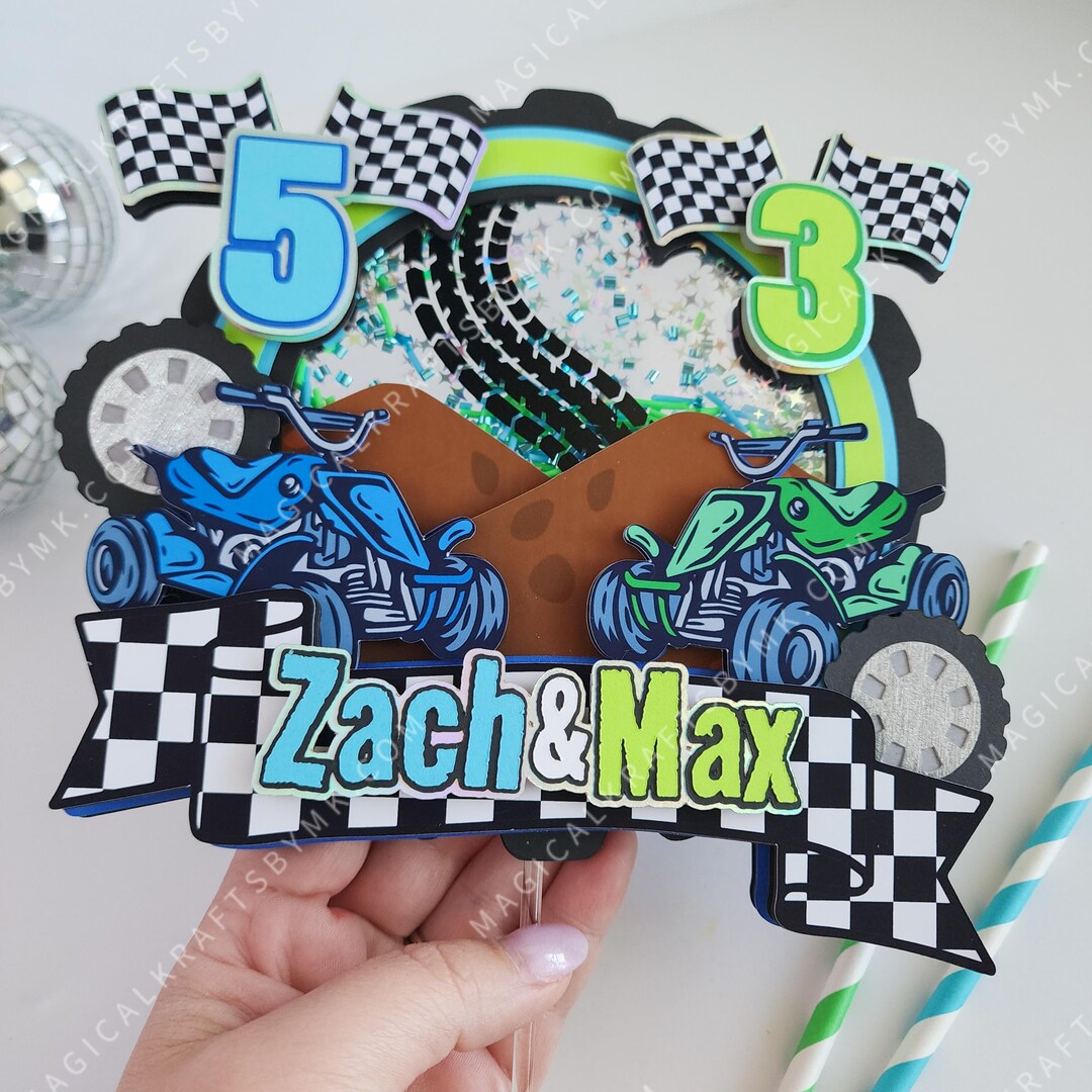 Quad Cake Topper: 3d/opt. Shaker (customize) - Etsy