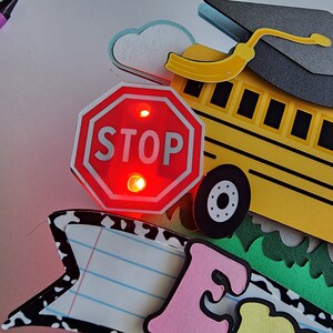 School Grad Cake Topper: 3d/opt. Lights in Stoplight (customize) - Etsy