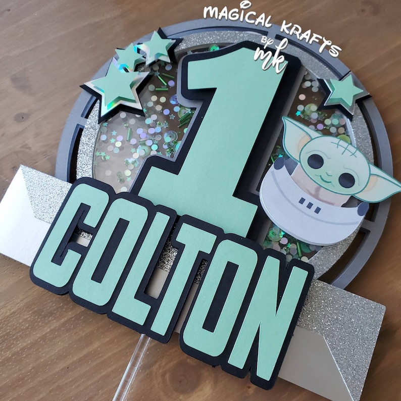 The Child Cake Topper: 3d/shaker (customize) - Etsy