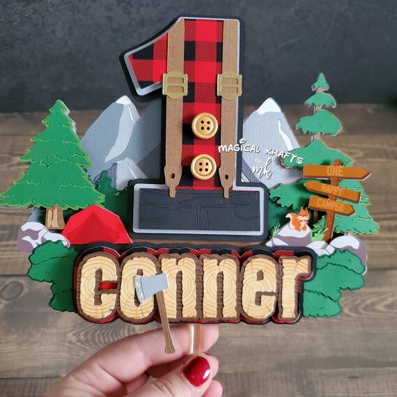 Lumberjack Cake Topper: 3D customize - Etsy