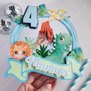 Baby Dinosaur (blue) Cake Topper: 3D (customize) - Etsy