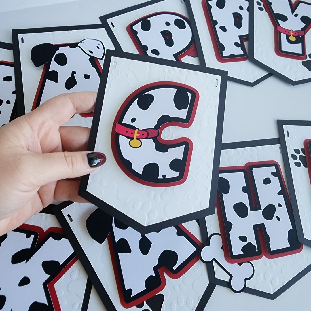 Dalmatians Banner: 3D (customize) - Etsy