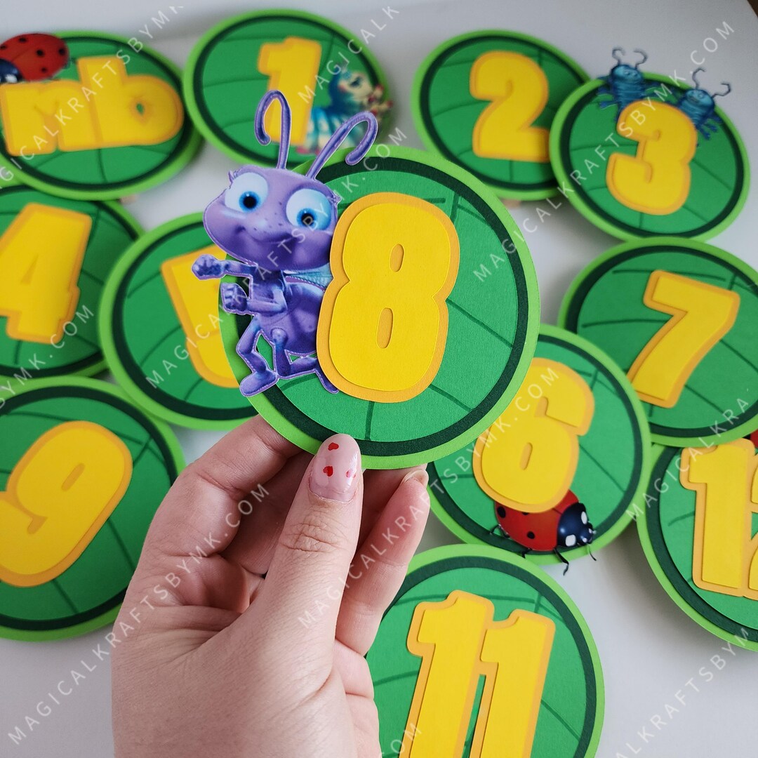 Bugs Life Monthly Milestone Banner - Etsy