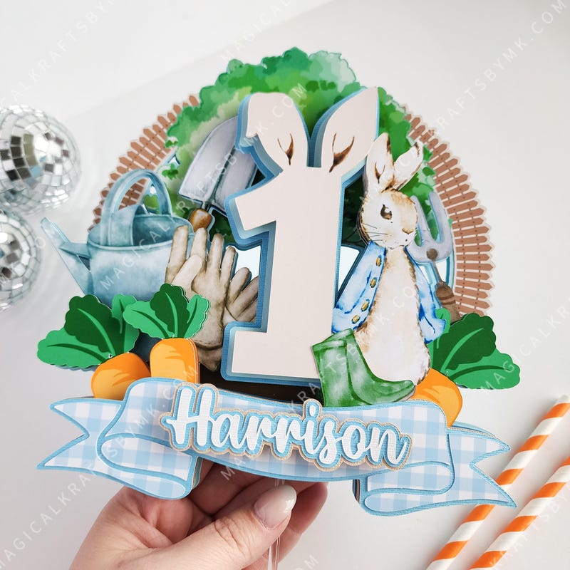 Rabbit Cake Topper - Etsy