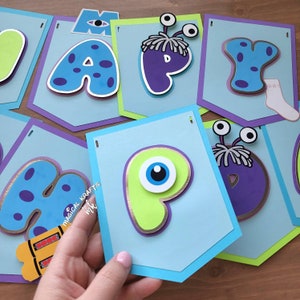 Monsters Inc Banner: 3D (customize) - Etsy