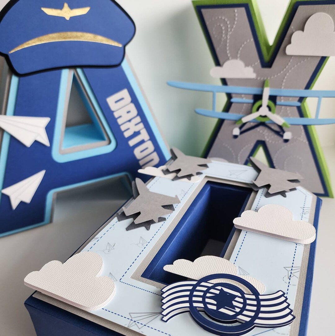Aviator 3D Letters (customize) 7" Cardstock Letters - Etsy