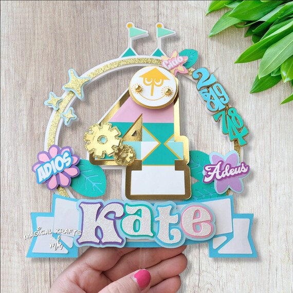 Small World Cake Topper: 3D customize Colors - Etsy