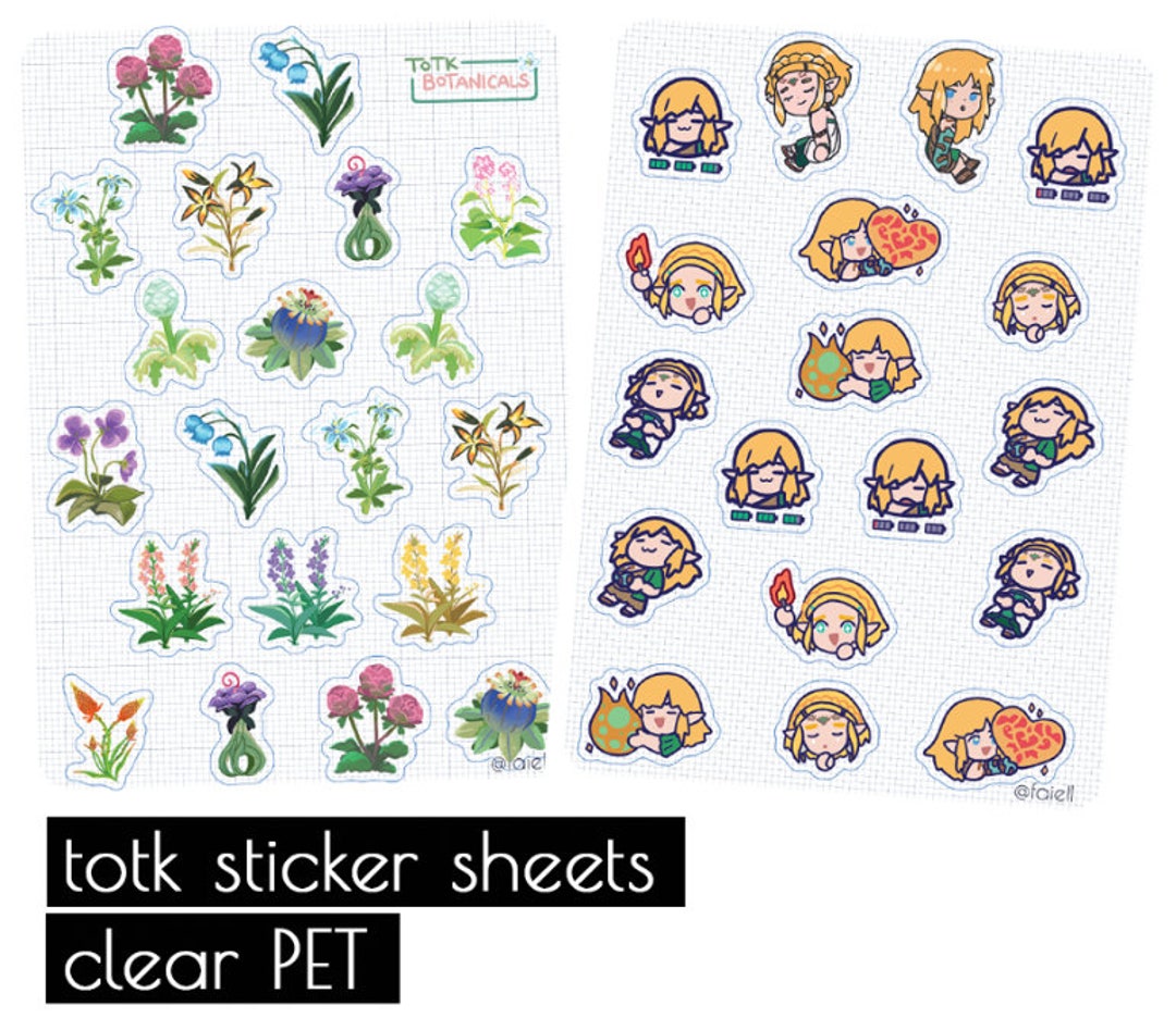 Zelda TOTK Sticker Sheets - Etsy