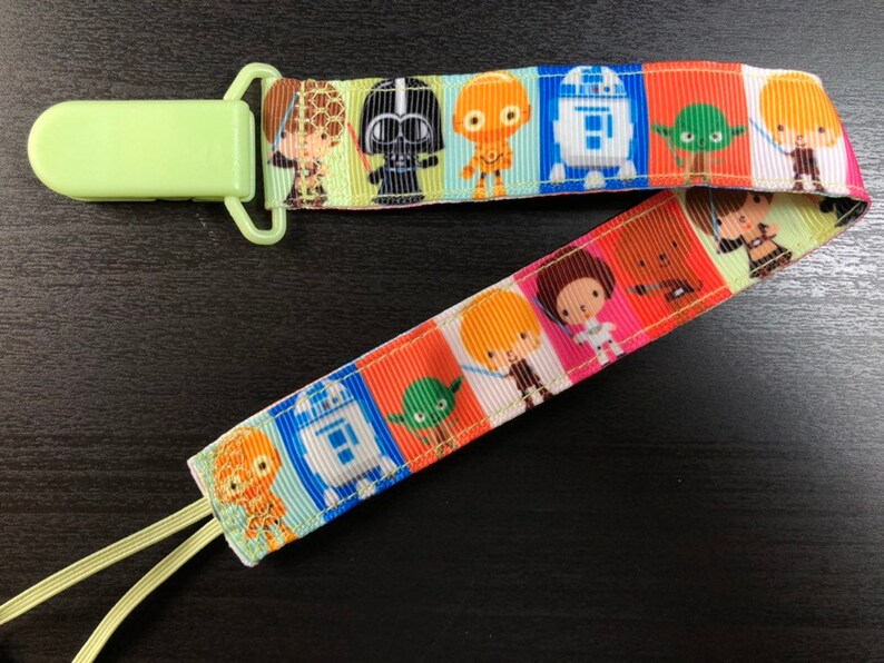 Pacifier Clip: Star Wars Chibi Tsum Tsum R2D2 BB-8 Chewie Luke Leia ...