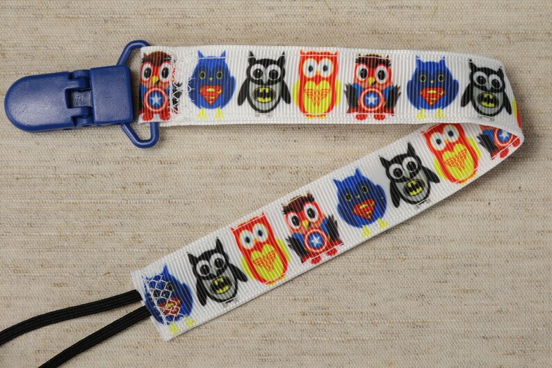 Pacifier Clip: Chibi Super Hero Marvel DC Comics Owls | Etsy