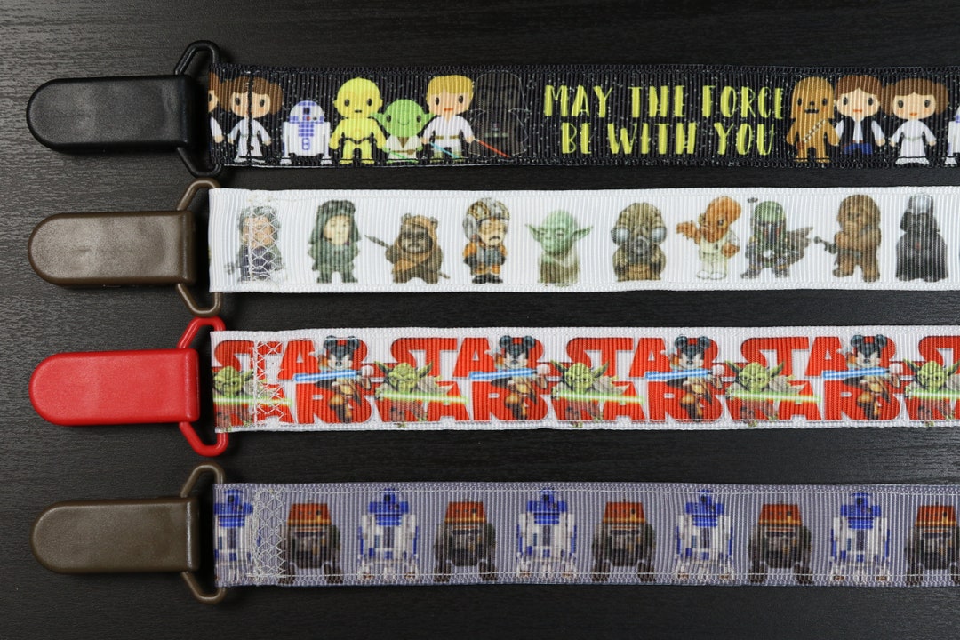 Pacifier Clip: Star Wars the Force Yoda Ewoks Jedi Mickey Mouse Droids ...
