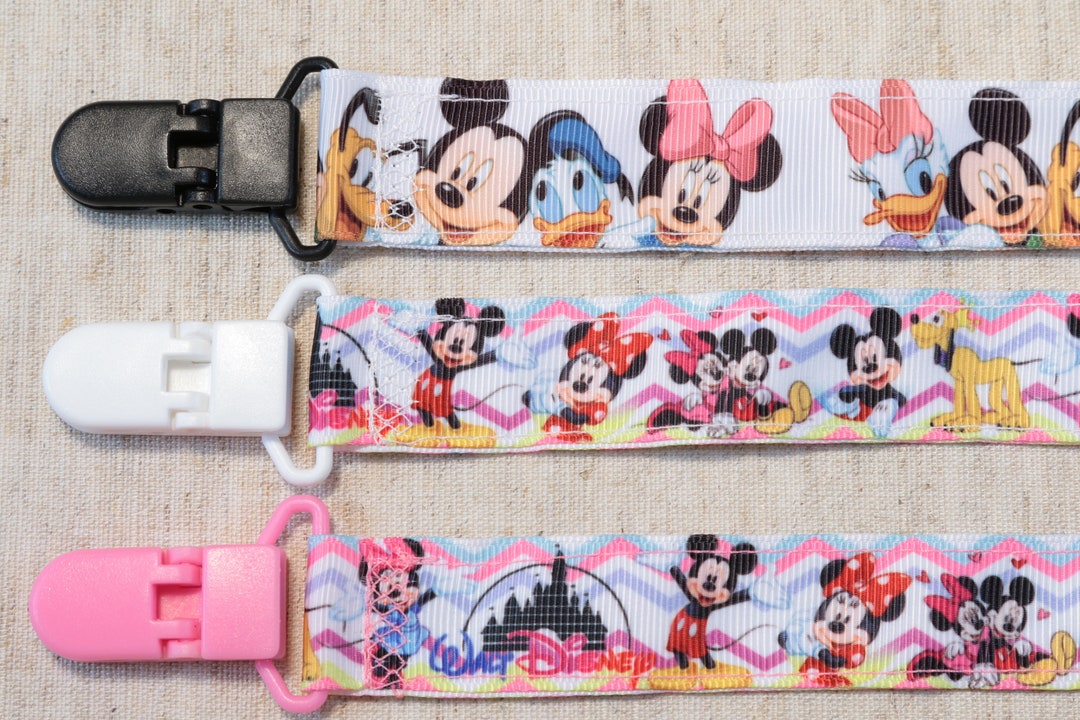 Pacifier Clip: Disney - Mickey Minnie Mouse - Donald Daisy Duck - Pluto ...