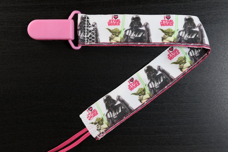Pacifier Clip: Star Wars Luke Vader Yoda Leia Han C3PO R2D2 - Etsy