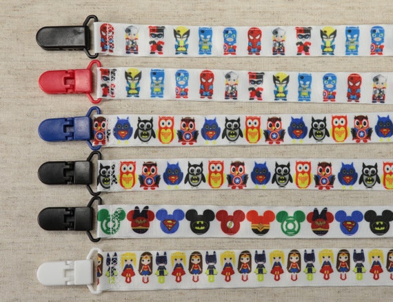Pacifier Clip: Chibi Super Hero Marvel DC Comics Owls | Etsy