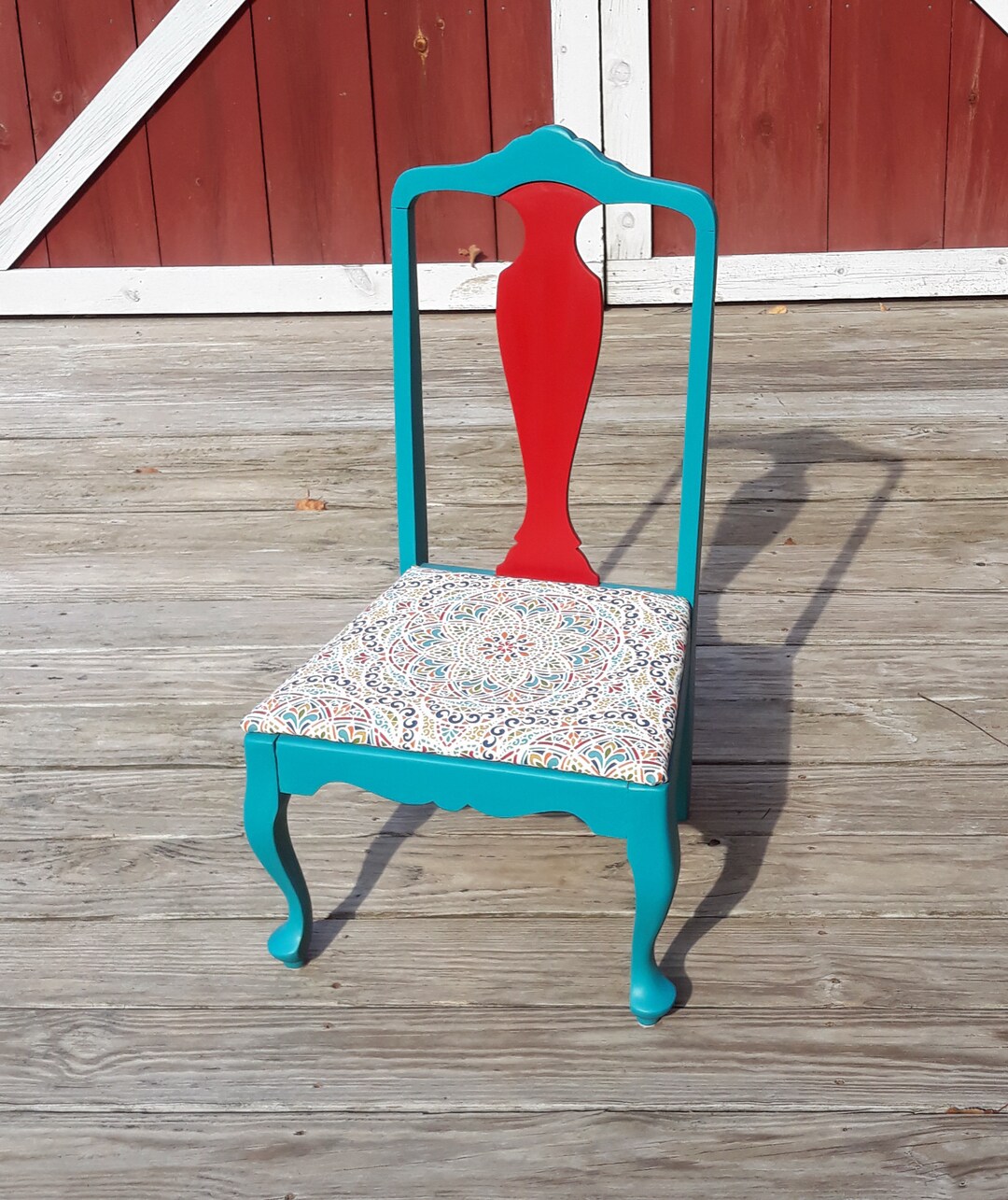 Pouting Chair Custom Painted with Colorful Seat Print 504 - Etsy France