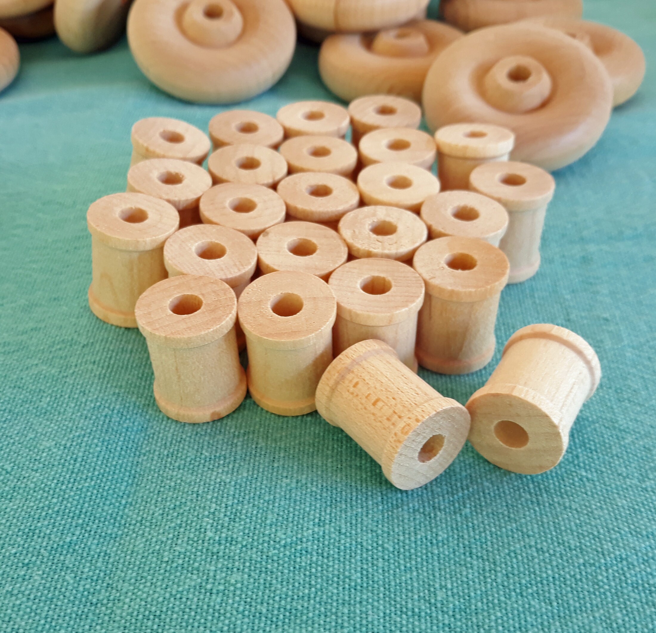 Wood Craft Project Component Parts - Wheels - Spools - Hearts (467) - Etsy