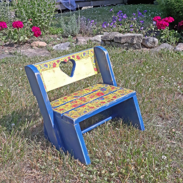 Hand Painted Stool - Etsy