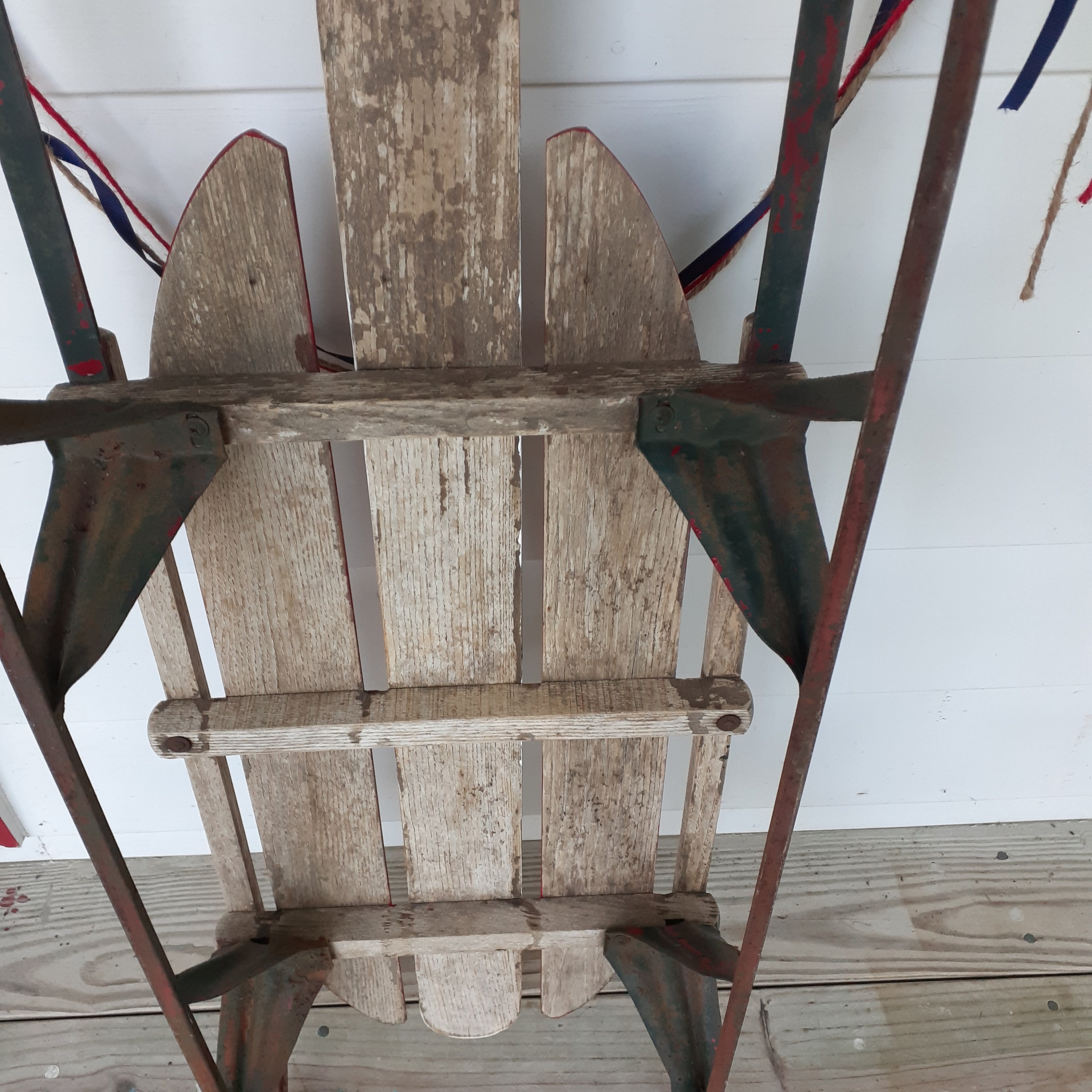 Vintage Sled - Patriotic Red-white-blue Snow Sled (727) - Etsy