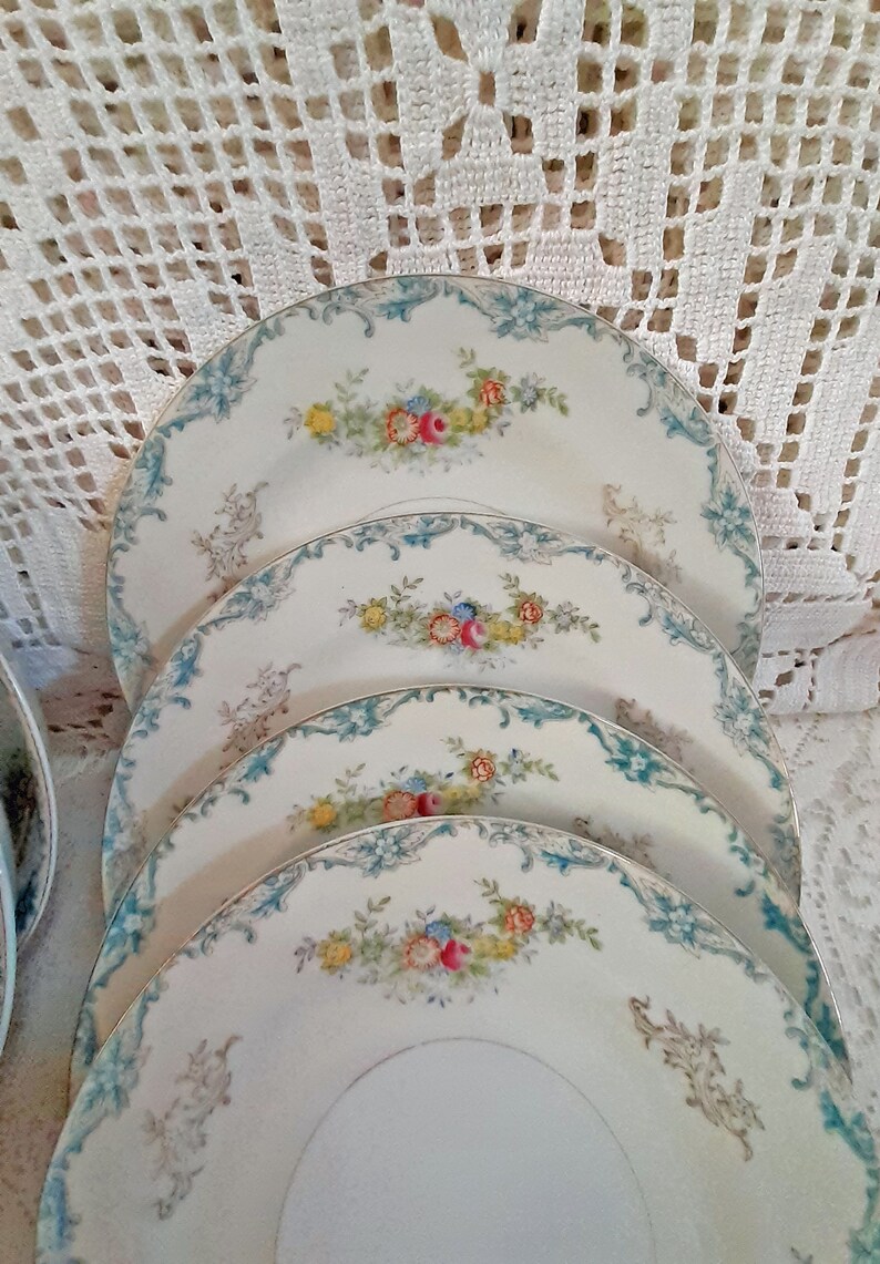 Vintage Empress China - Japan - Hand Painted Dessert Plates and Bowls ...