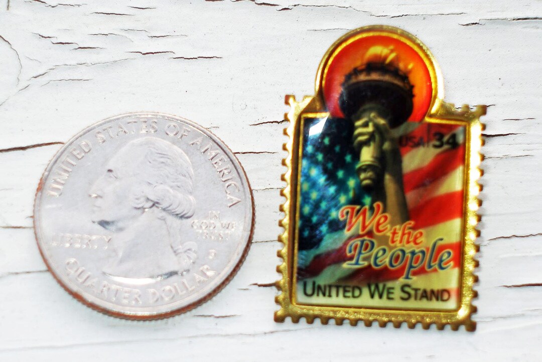 United We Stand Statue of Liberty 34 Cent Pin (225) - Etsy