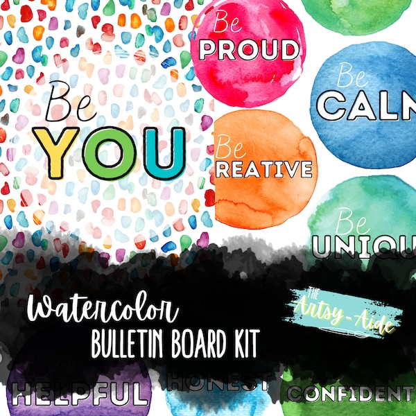 Watercolor Bulletin Board Border - Etsy