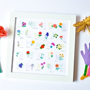 Digital Download Flower Alphabet / Nursery Decor / Playroom Wall Art ...