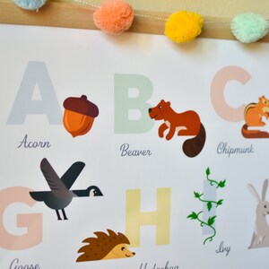 Woodland Animal Alphabet / Nursery Decor / Hunter Baby / Playroom Wall ...