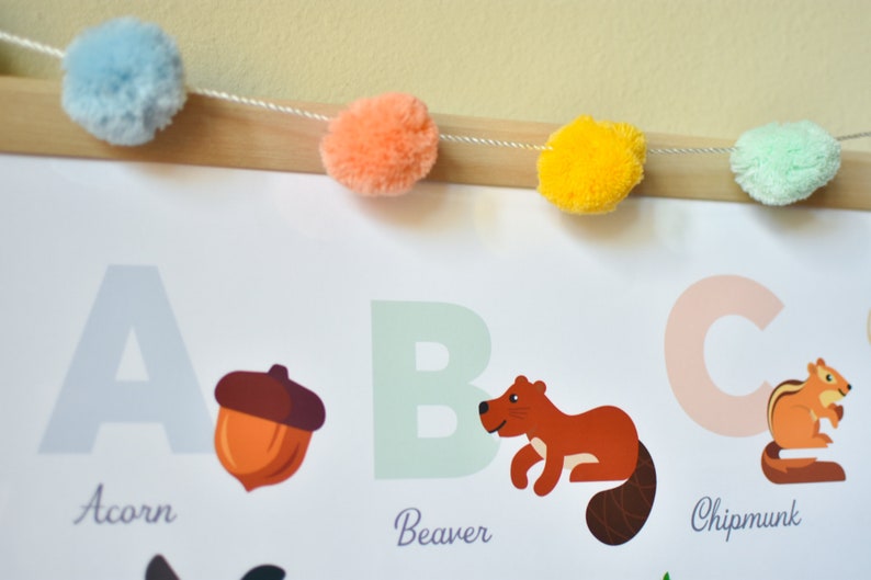 Woodland Animal Alphabet / Nursery Decor / Hunter Baby / | Etsy