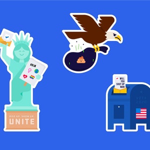 Election 2020 Sticker Pack / Vote Sticker Set / USA Stickers | Etsy