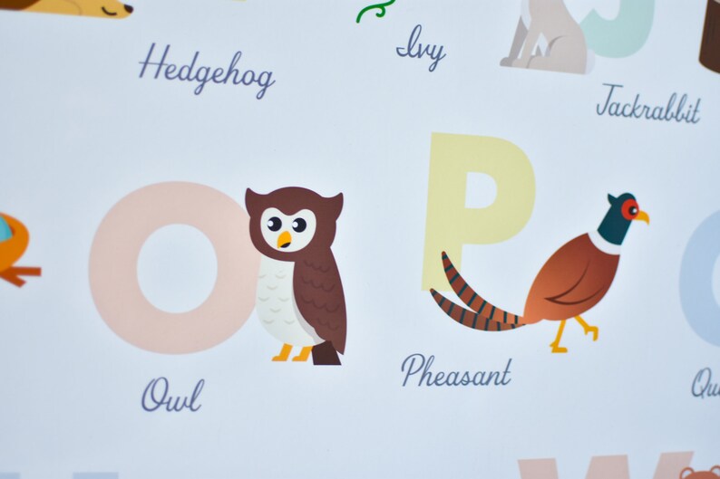 Woodland Animal Alphabet / Nursery Decor / Hunter Baby / Playroom Wall ...