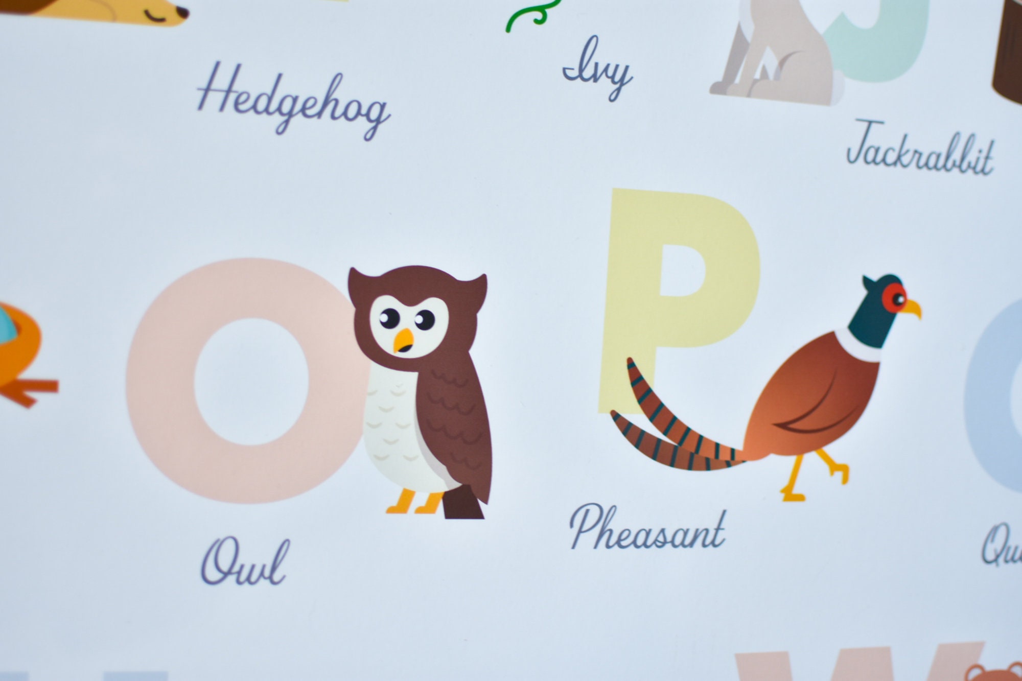 Woodland Animal Alphabet / Nursery Decor / Hunter Baby / Playroom Wall ...