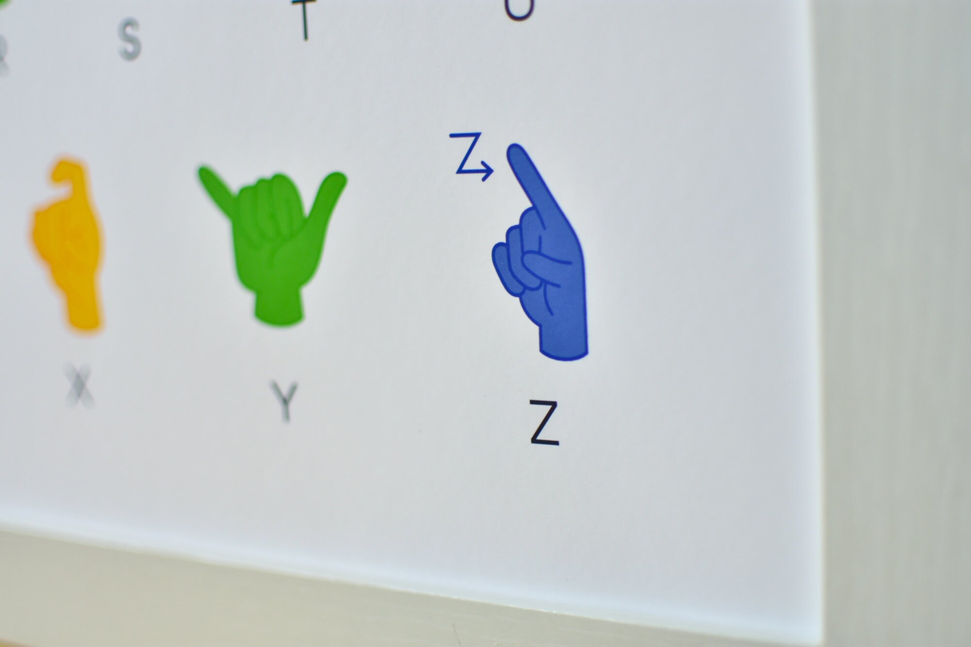 Digital Download Sign Language Alphabet Rainbow / Nursery | Etsy