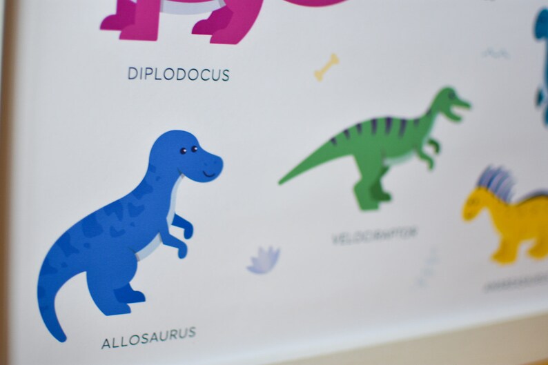 Digital Download Dinosaur Poster / Nursery Decor / Playroom Wall Art ...