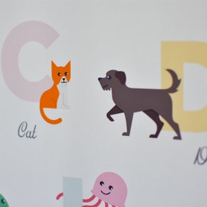 Animal Alphabet / Nursery Decor / Playroom Wall Art / Baby Alphabet ...