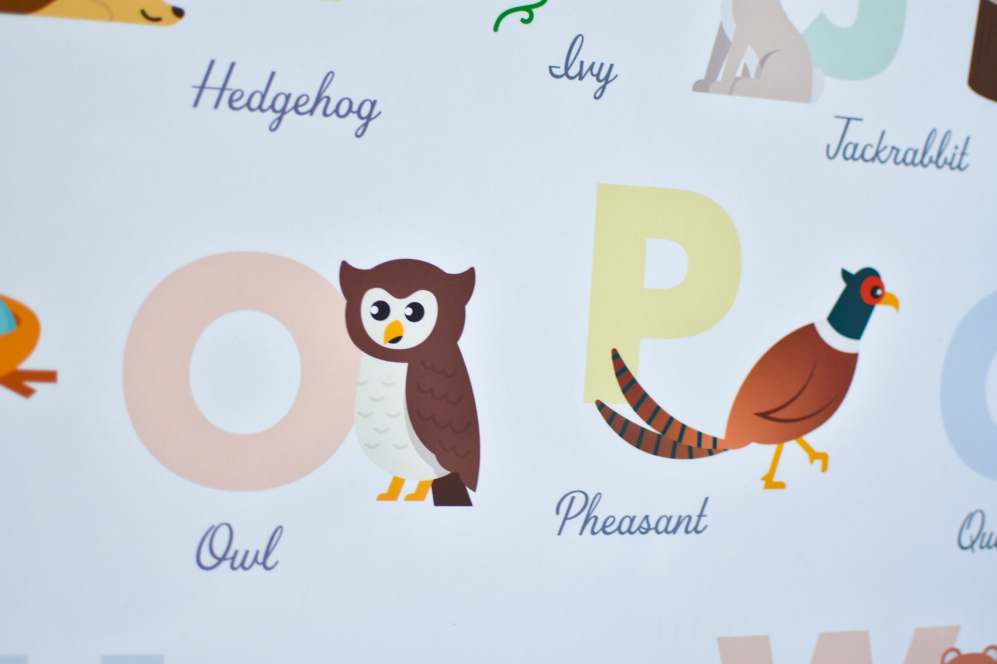 Digital Download Woodland Animal Alphabet / Nursery Decor / Hunter Baby ...