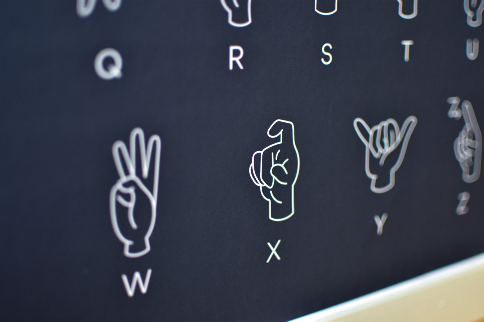 Sign Language Alphabet Black & White / Nursery Decor / | Etsy