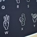 Sign Language Alphabet Black & White / Nursery Decor / Playroom Wall ...