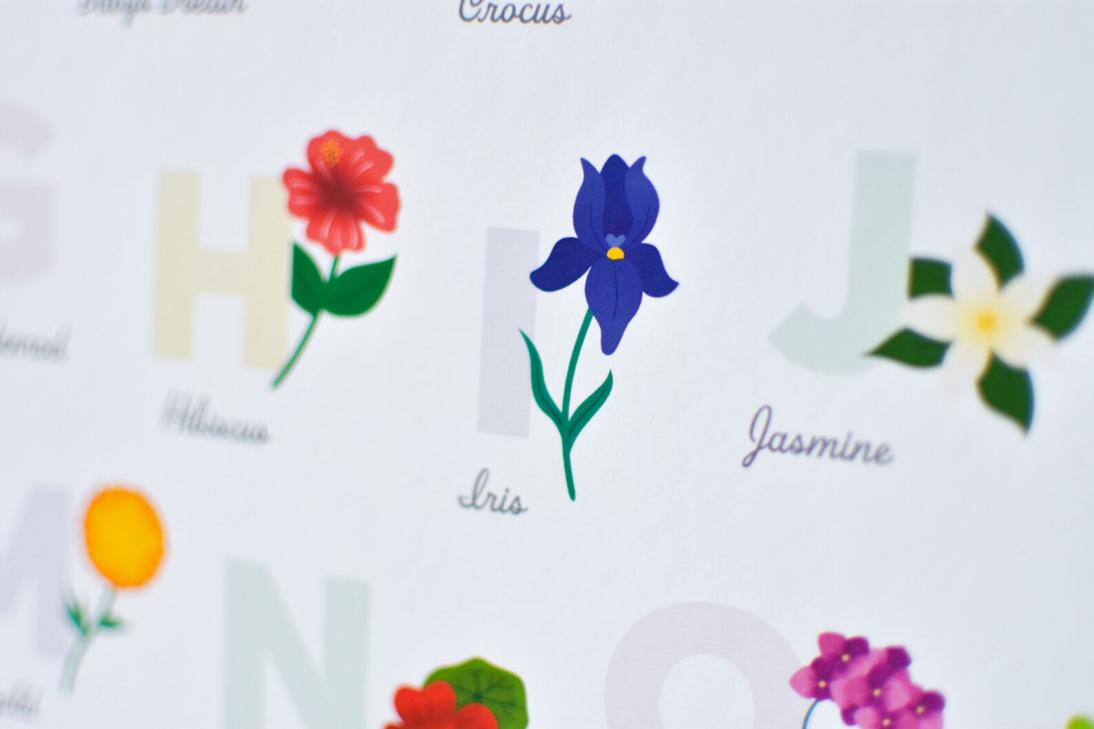 Flower Alphabet Square / Nursery Decor / Playroom Wall Art / Baby Girl ...