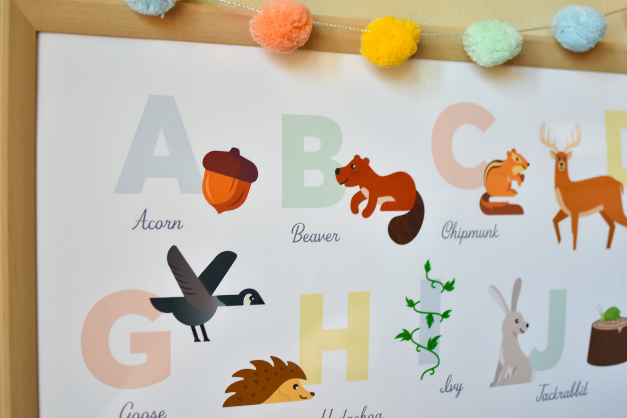 Digital Download Woodland Animal Alphabet / Nursery Decor / | Etsy