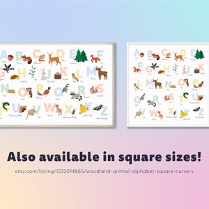 Woodland Animal Alphabet / Nursery Decor / Hunter Baby / Playroom Wall ...