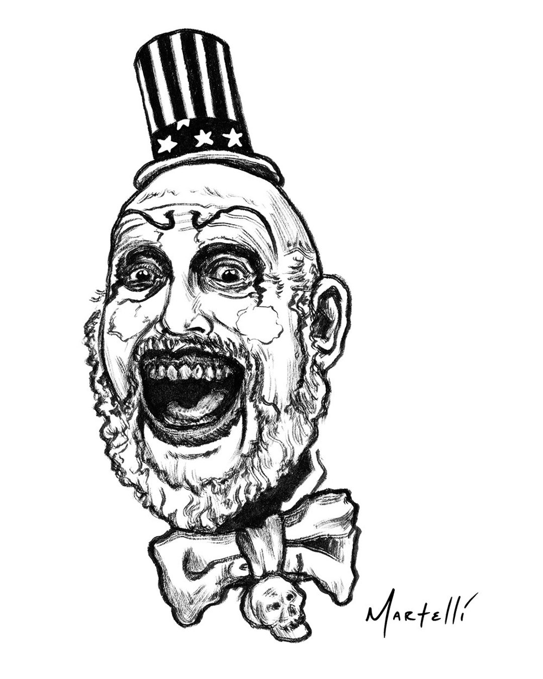 Captain Spaulding 1000 Corpses Rob Zombie Art Print - Etsy