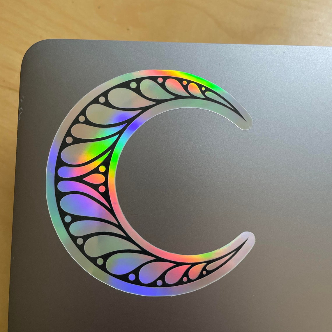 3 Holographic Crescent Moon Sticker - Etsy UK