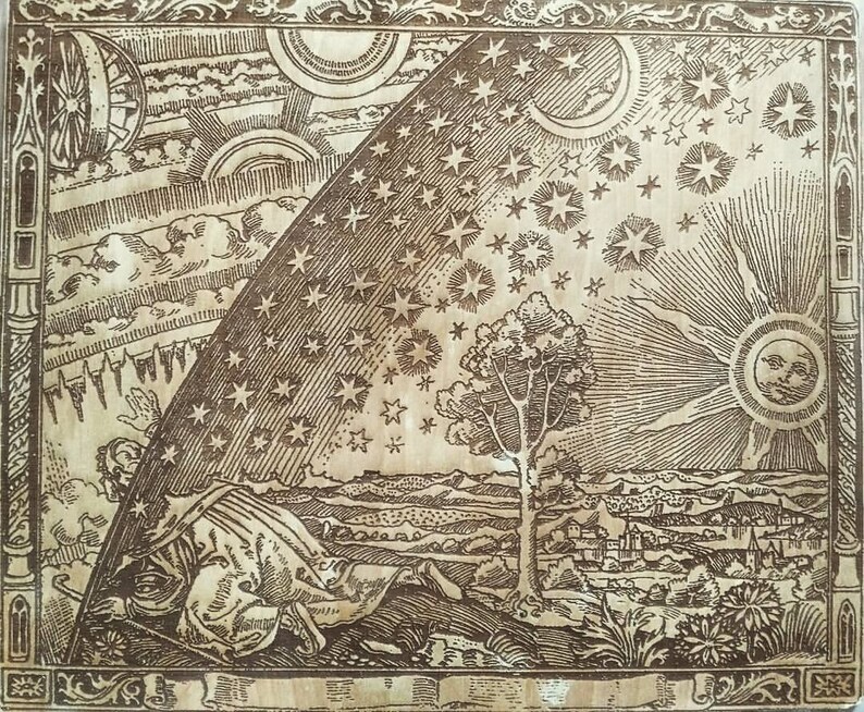 Alchemy Flammarion Wood Engraving | Etsy